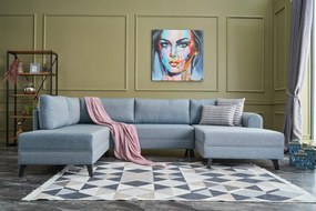 Atelier del Sofa Rohová sedací souprava Belen - Blue, Modrá