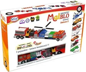 MALBLO Magnetická stavebnice Vozidla Deluxe 2 / Stavebnice / magnetick