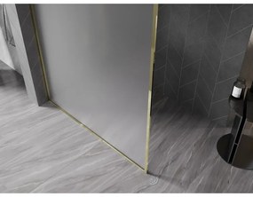 Mexen, Mexen Kioto-XF sprchová stěna s rámem 70 x 202 cm, matná 10 mm, zlatá - 800-070-104-50-30-X