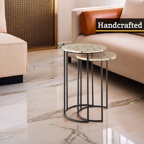 Kulaté odkládací stolky v sadě 2 ks ø 38 cm Halle – Premier Housewares