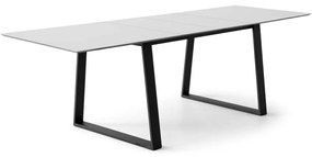 Bílý rozkládací jídelní stůl s bílou deskou 100x210 cm Meza – Hammel Furniture