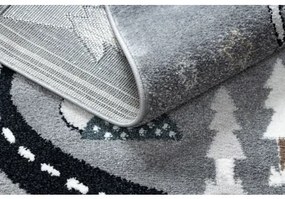 Dywany Luszczow Dětský kusový koberec FUN Route, ulice, zvířata šedá Rozměr koberce: 280 x 370 cm