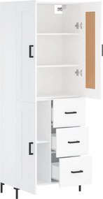Skříň highboard bílá 69,5 x 34 x 180 cm kompozitní dřevo 3200001