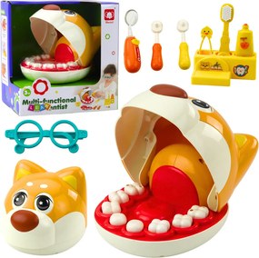 LEAN Toys Pes u zubaře interaktivní hračka lékařská sada nemocný zub