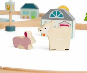 Bigjigs Toys Dřevěná vláčkodráha u lesa / od 3 let