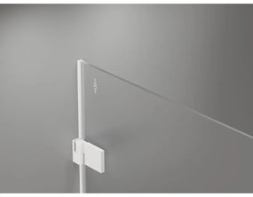 Mexen Lunar-B, výklopný sprchový kout levý 70 x 70 cm, 8mm čiré sklo, bílý profil, 832-070-070-20-00-L