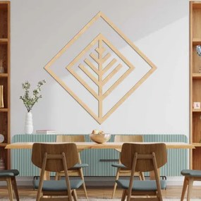 Geometrická dřevěná dekorace na zeď - Moderní design | SENTOP HDF0397-B
