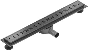 Mexen Flat 360° M18 sprchový žlab 50 cm, broušený grafit, 1E23050-40