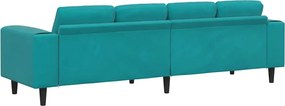 Pohovka do obývacího pokoje Tyrkysová 250 x 188 x 76 cm 3335099
