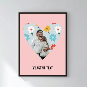 Personalizovaný magický fotoobraz v rámu - 30x40 - výřez fotky na podkladu