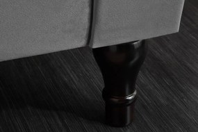 Designová sedačka Rubby Chesterfield II 225 cm stříbrno-šedá