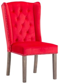 Petromila Jídelní židle 2 ks červené samet