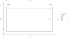 Sapho CORONA 62,8 x 102,8 cm NL721 zrcadlo v rámu champagne Koupelny Bernold