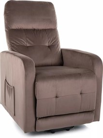 Elektrické polohovací křeslo OTUS II Velvet cappuccino