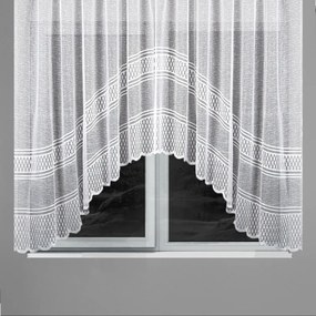 Hotová žakarová oblouková záclona bílá 160x300 Ervi 15695