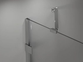 Mexen Lunar, pravý půlkruhový sprchový kout 90 x 70 cm, 8mm čiré sklo, chromový profil, 833-090P-070L-01-00
