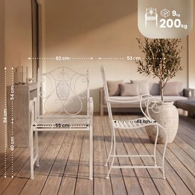 Sada 2 zahradních židlí Punjab – bílá