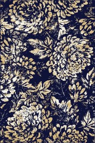Moderní kusový koberec Agnella Adel Sonik Granat Květy modrý Rozměr: 170x240 cm