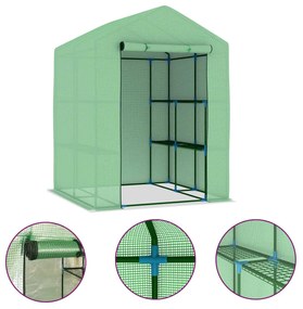 vidaXL Marketos Skleník s policemi ocel 143 x 143 x 195 cm