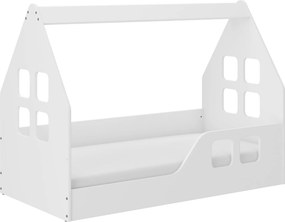 Wooden Toys Dětská postel Bezpieczny Niski DOMEK 140x70 (pravá verze)
