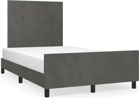 Rám postele bez matrací tmavě šedá 120x190 cm samet 3270579