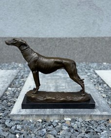 Bronzová socha - Greyhound soška loveckého psa