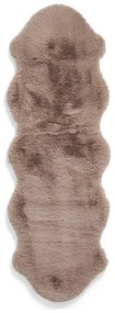 Světle hnědý syntetický běhoun 60x180 cm Super Teddy – Think Rugs
