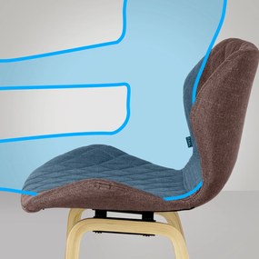 Barová židle Highhill - látkové čalounění | hnědá