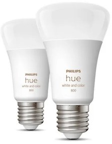 LED žárovka E27 Philips Hue 2ks 6,5W (60W) White and Color Ambiance (2000-6500K/RGB) stmívatelná