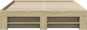 Rám postele bez matrace dub sonoma 120x200 cm kompozitní dřevo 3295480