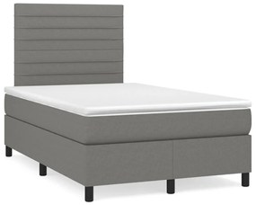 Box spring postel s matrací tmavě šedá 120x190 cm textil