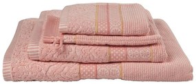 Pip Studio Soft Zellige  froté ručník 55x100cm, růžový (Vysokogramážové velmi kvalitní froté)