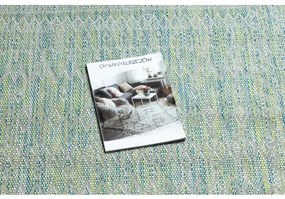 Dywany Luszczow Kusový koberec SISAL SION aztécký 22184 Diamanty zelená / modrý / ecru Rozměr koberce: 160 x 220 cm