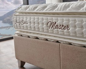 Čalouněná postel MASTER s matrací - růžová 180 × 200 cm