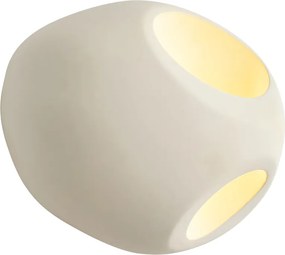 Japandi nástěnná lampa krémová kulatá 28 cm - Pietra