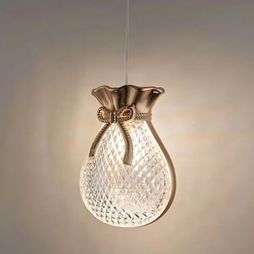 Toolight Závěsné skleněné LED osvětlení D19 LHJ107-1CP růžová zlatá