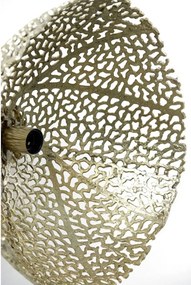 Zlatá děrovaná kovová nástěnná lampa Sinula - Ø 45*22cm / E27