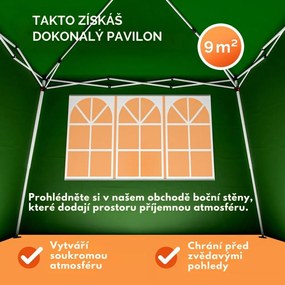 Party stan/pavilon CAPRI, 3x3m, zelená Casaria