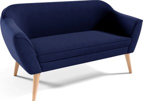 Eka Pohovka FLIX, 150 cm Látka Velutto: Námořnická modř (Velutto 25), Výběr nohou: Přírodní