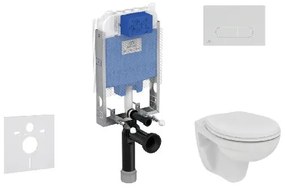 Ideal Standard ProSys - Set předstěnové instalace, klozetu a sedátka Eurovit, tlačítka Oleas M1, Rimless, SoftClose, chrom mat ProSys80M SP125