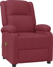 Masážní křeslo vínové umělá kůže 340166