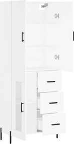 Skříň highboard bílá 69,5 x 34 x 180 cm kompozitní dřevo 3195963