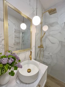 Laveo Pola, vysoká umyvadlová baterie h-297, zlatá lesklá, LAV-BAP_G2ND