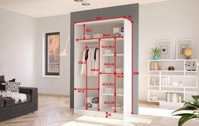 FALCO Skříň Diem V 100 - bílá/dub sonoma