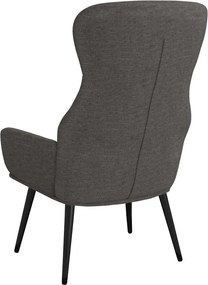 Relaxační křeslo tmavě šedé textil 341072