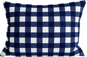 Povlak na polštář z mikrovlákna NAVY GINGHAM 50x70 cm, modro-bílý