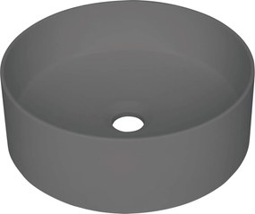 Deante Silia, granitové umyvadlo na desku 36x36x12,5 cm, antracitová metalíza, DEA-CQS_TU4S