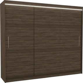 Posuvná skříň s LED osvětlením ANTOS 250 choco