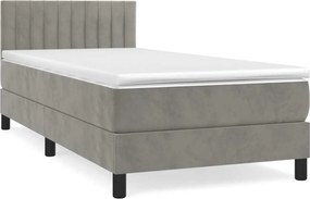 vidaXL Box spring postel s matrací 100x200 cm samet [3141407] Barva: Černá
