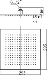 Sapho 1203-06 hlavová sprcha 30 cm chrom